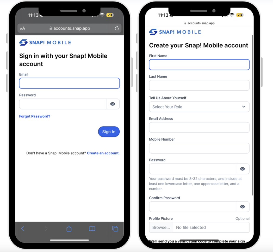 Creating your Single Sign On Account